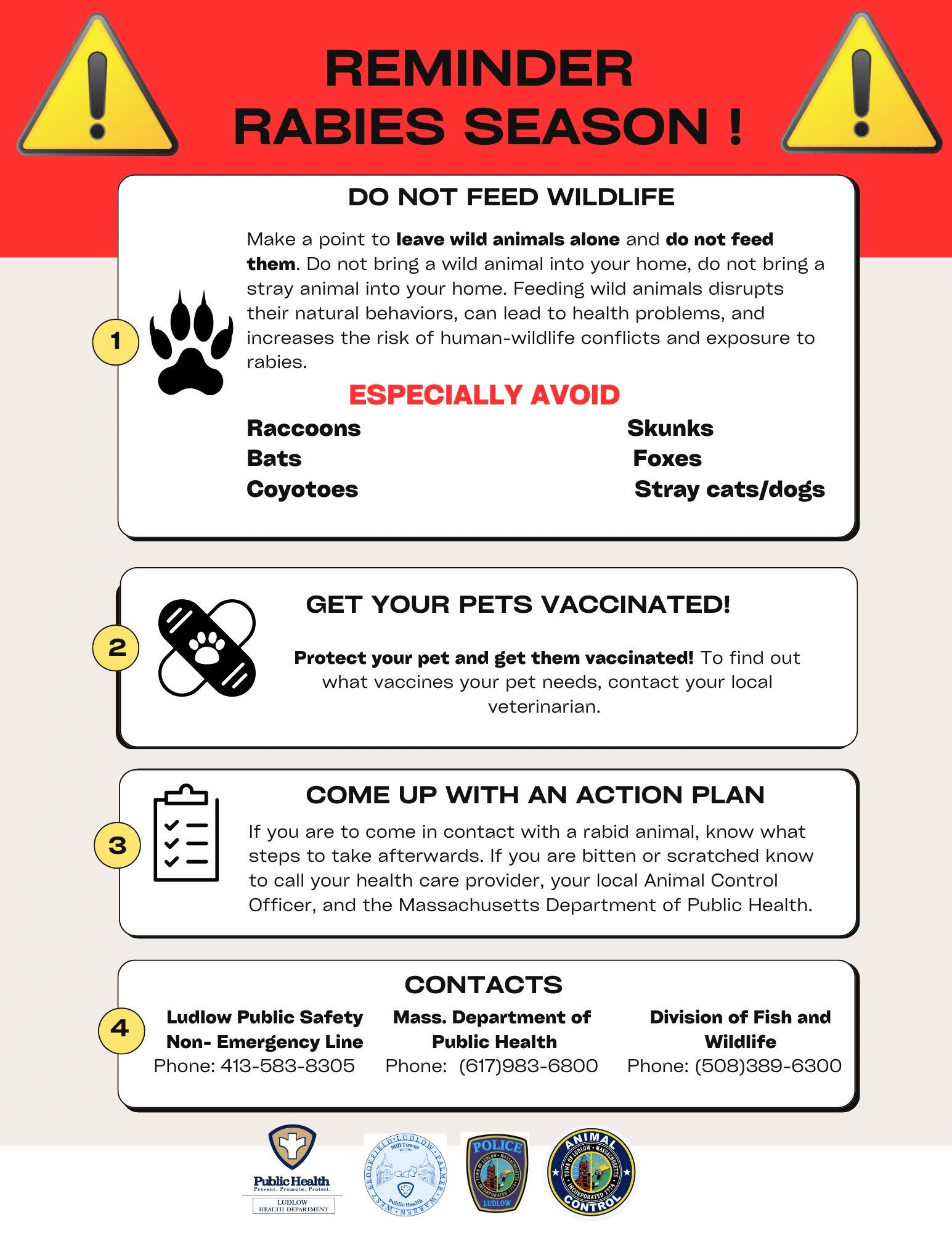Rabies Reminder Alert - Town of Ludlow, Massachusetts